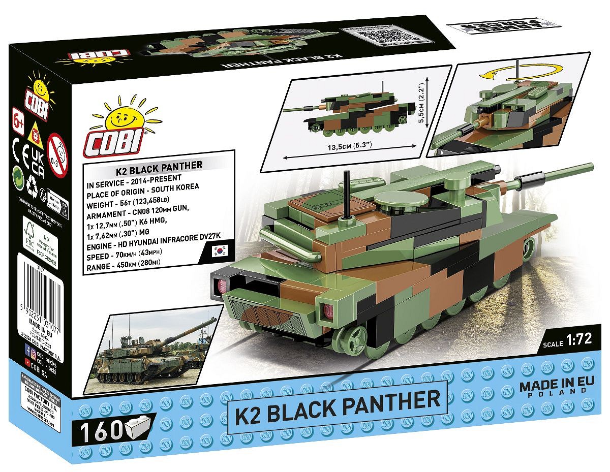 K2 Black Panther (COBI-3107) \ Tanks - scale 1:72 \ Cobi.eu